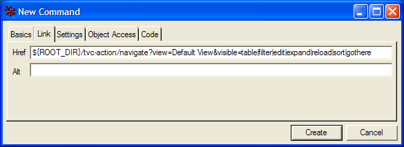 Structure Browser - Administration Guide : Configuring Commands